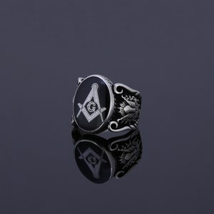 Unique Mens Letter G Ring Master Mason Custom Made Masonic Ring Vintage ...