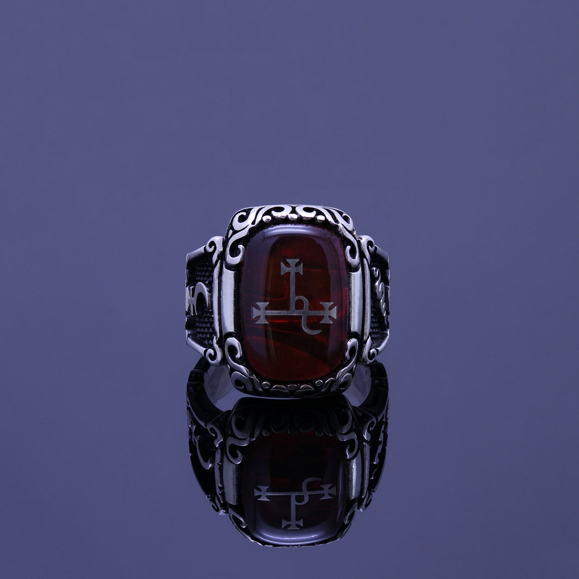 Unmatched Sigil of Lilith Ring, Serpent Glyph Seal Satanic Baphomet ...