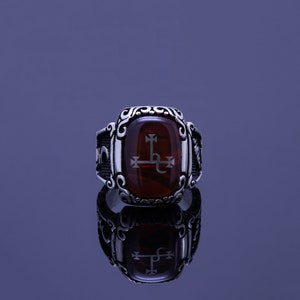 Unmatched Sigil of Lilith Ring, Serpent Glyph Seal Satanic Baphomet ...