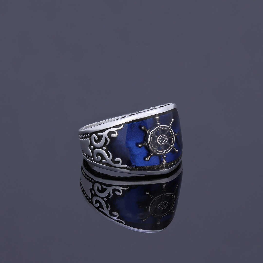 Customized Signet Ring Vintage Navy Mariner Rings for Men Seaman ...