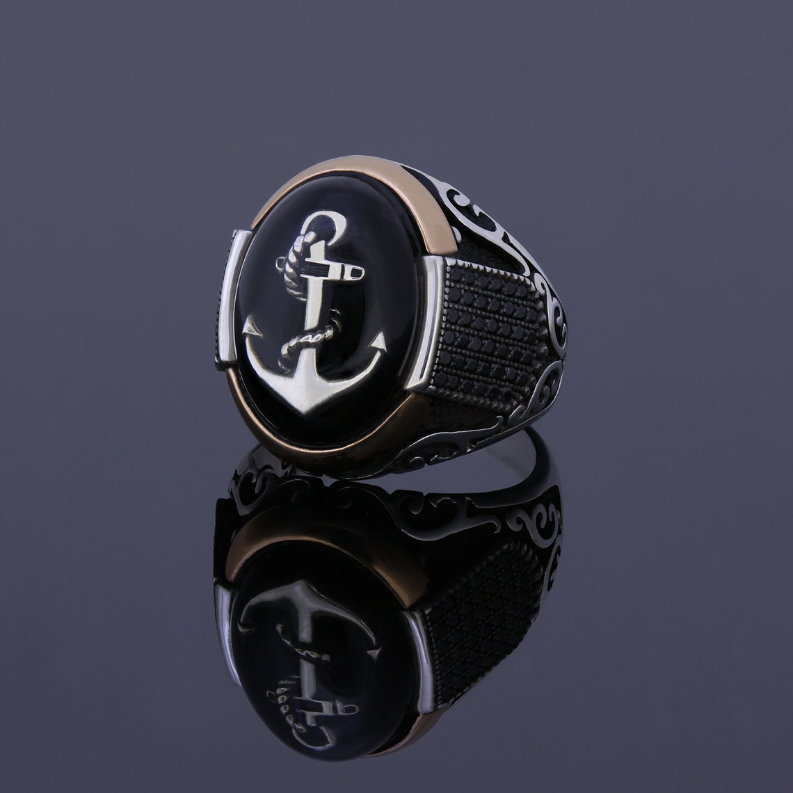 Antique Men Anchor Ring Vintage Mariner Ring Sailor Rings for - Etsy