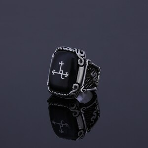 Unmatched Sigil of Lilith Ring, Serpent Glyph Seal Satanic Baphomet ...