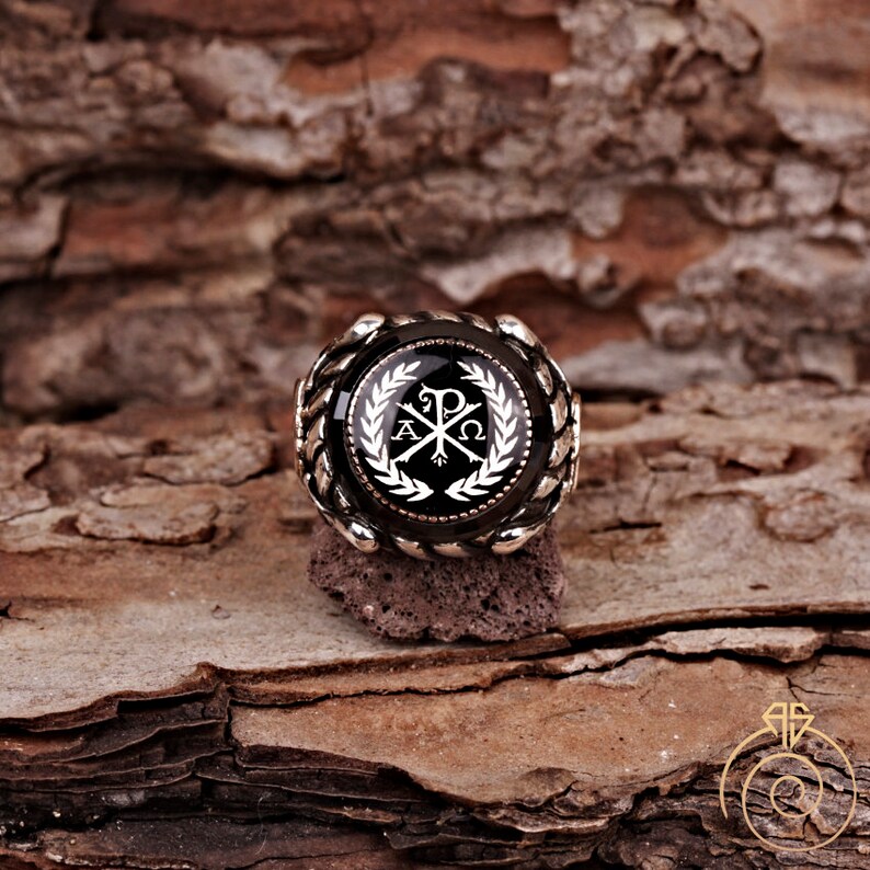 Mens Chi Rho Ring Christogram Ring Sword Christianity Gift | Etsy