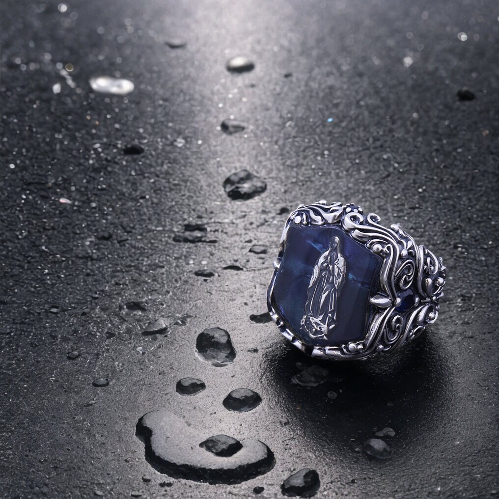 Virgin Mary Ring, Marian Consecration Ring, 925 Sterling Silver ...