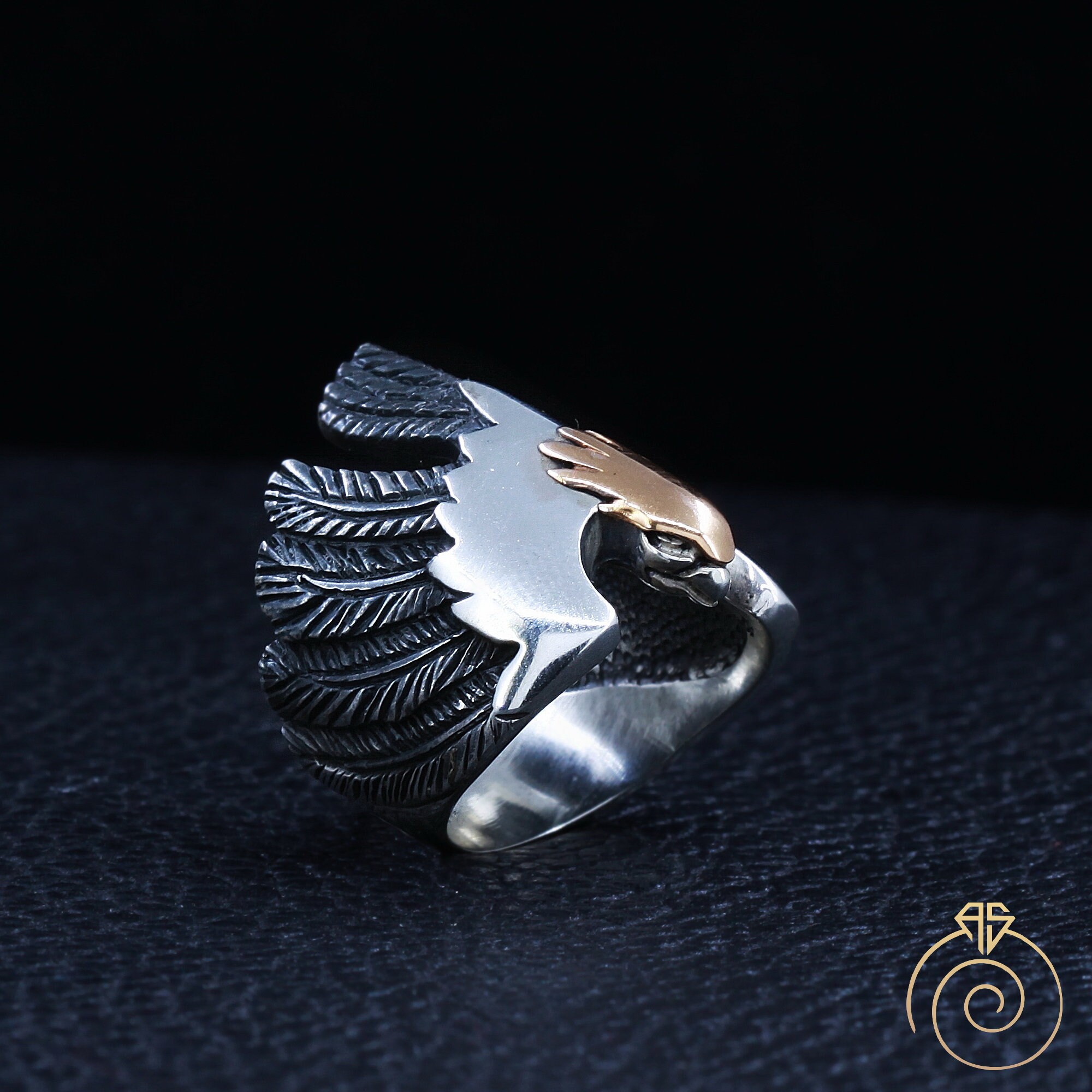 American Eagle Ring Mens Animal Signet Vintage Jewelry | Etsy