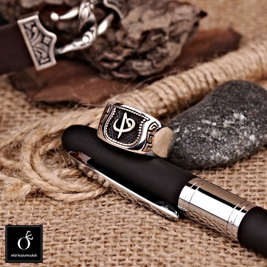 Unique Mens Ring Engraved Muslim Ring Islamic Ring for Men Black Man ...