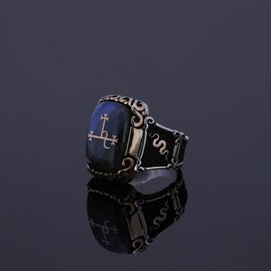 Unique Sigil of Lilith Ring, Serpent Glyph Seal Satanic Baphomet ...