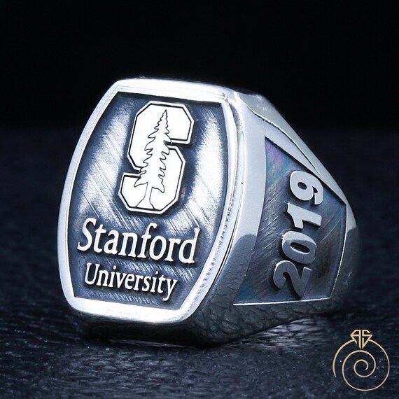 Engraved Graduation Ring Personalized High School Monogram | Etsy