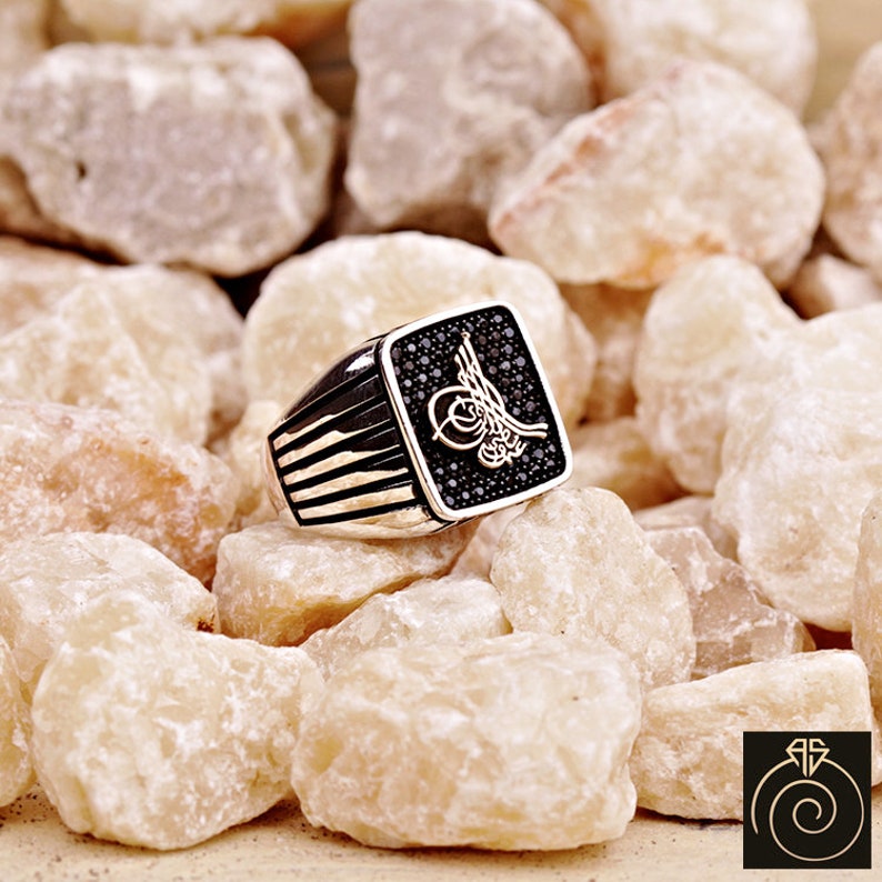 Unique Mens Ring Vintage Empire Rings for Men Heraldic Sultan Signet ...