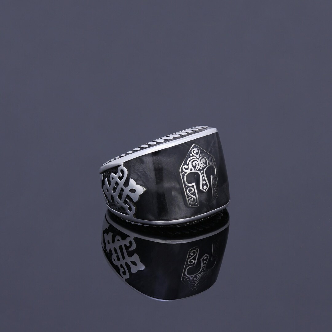Unique Mens Warrior Ring Gladiator Mask Handmade 925 Sterling Silver ...