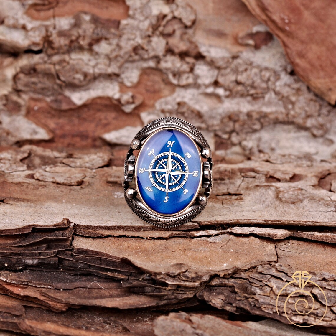 Sailor Ring Mens Signet Rings Vintage Navy Rings for Men | Etsy