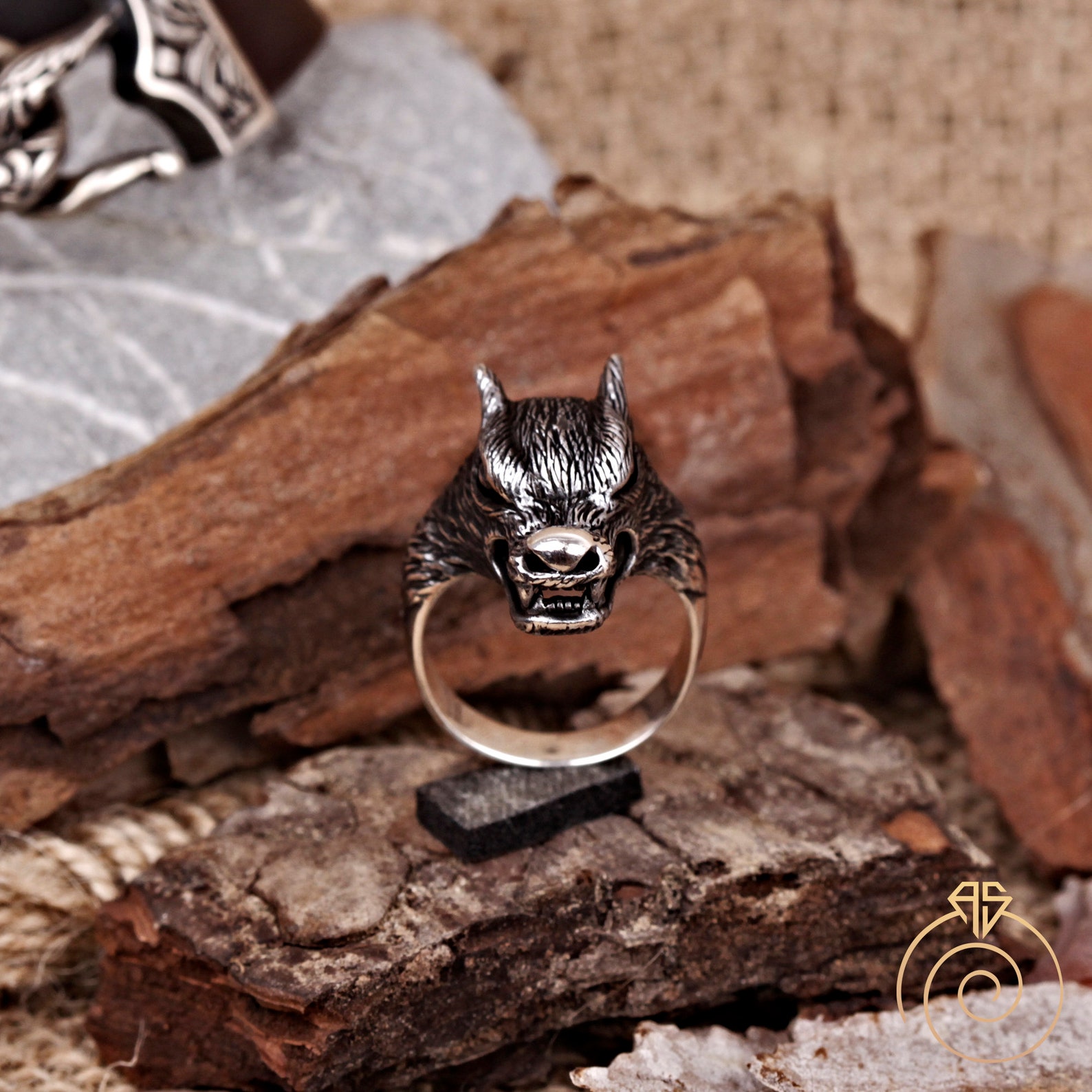 Mens Ring Vintage Mens Wolf Ring Handmade Unique Mens Signet | Etsy