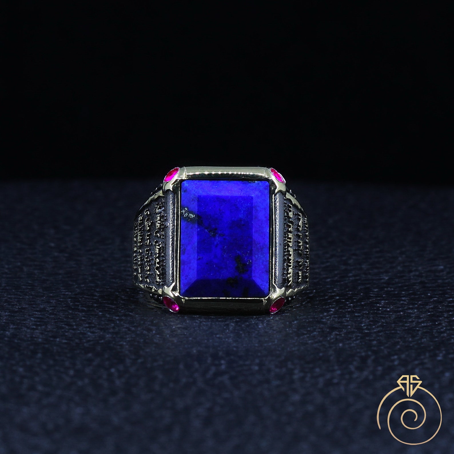 Men Lapis Lazuli Silver King Statement Sultan Ring Gem Blue - Etsy