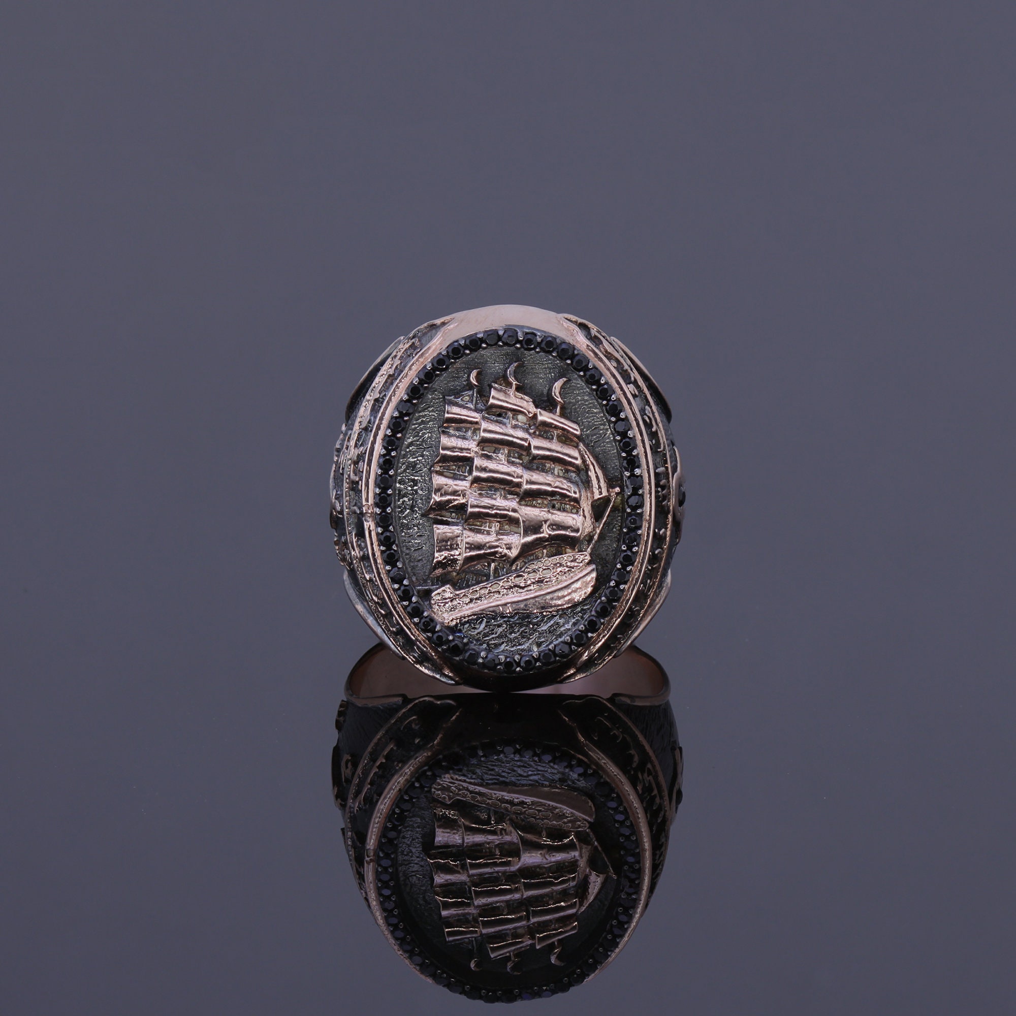 Men Ottoman Ring Silver Sailor Statement Battle Ship of - Etsy Canada