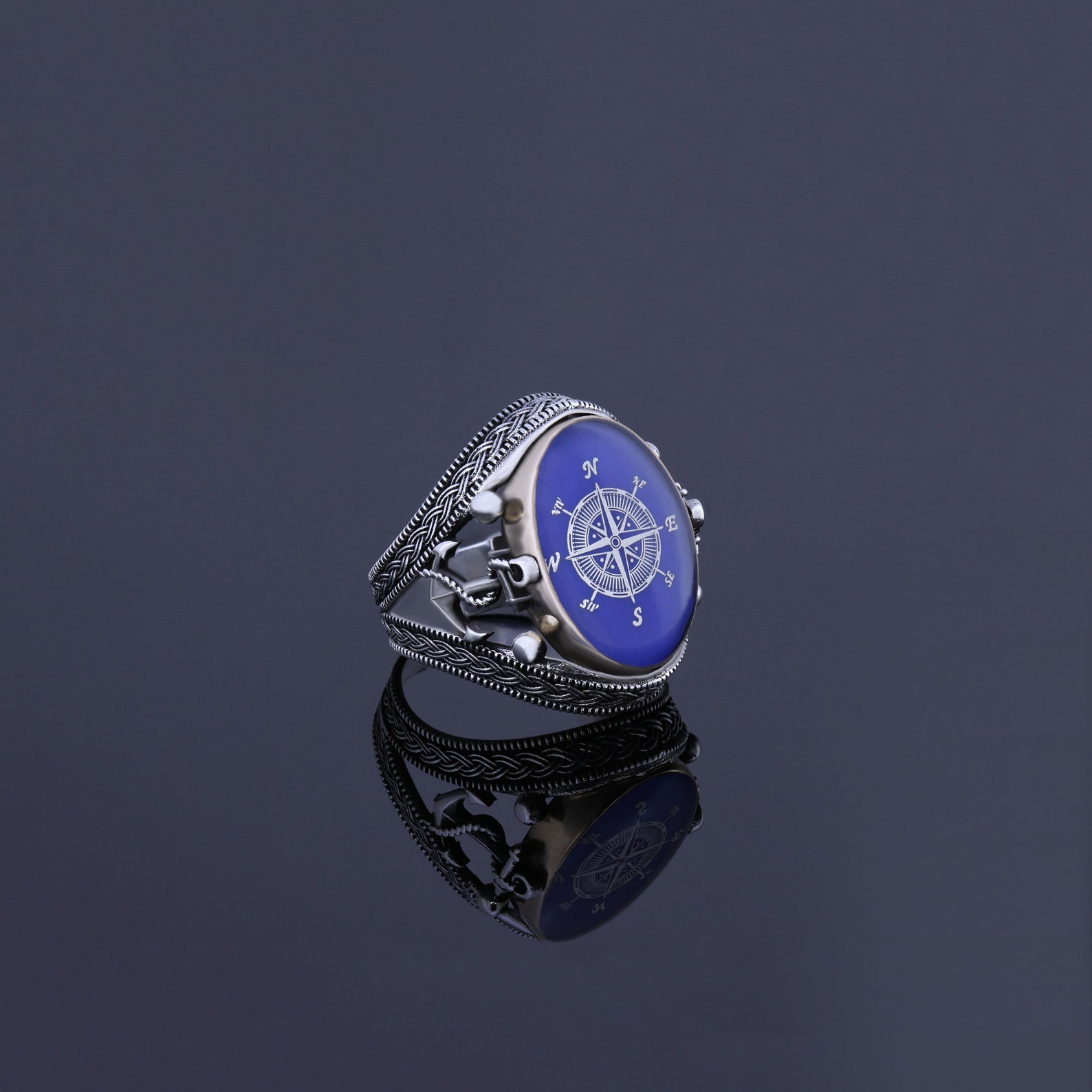 Sailor Ring Mens Signet Rings Vintage Navy Rings for Men - Etsy