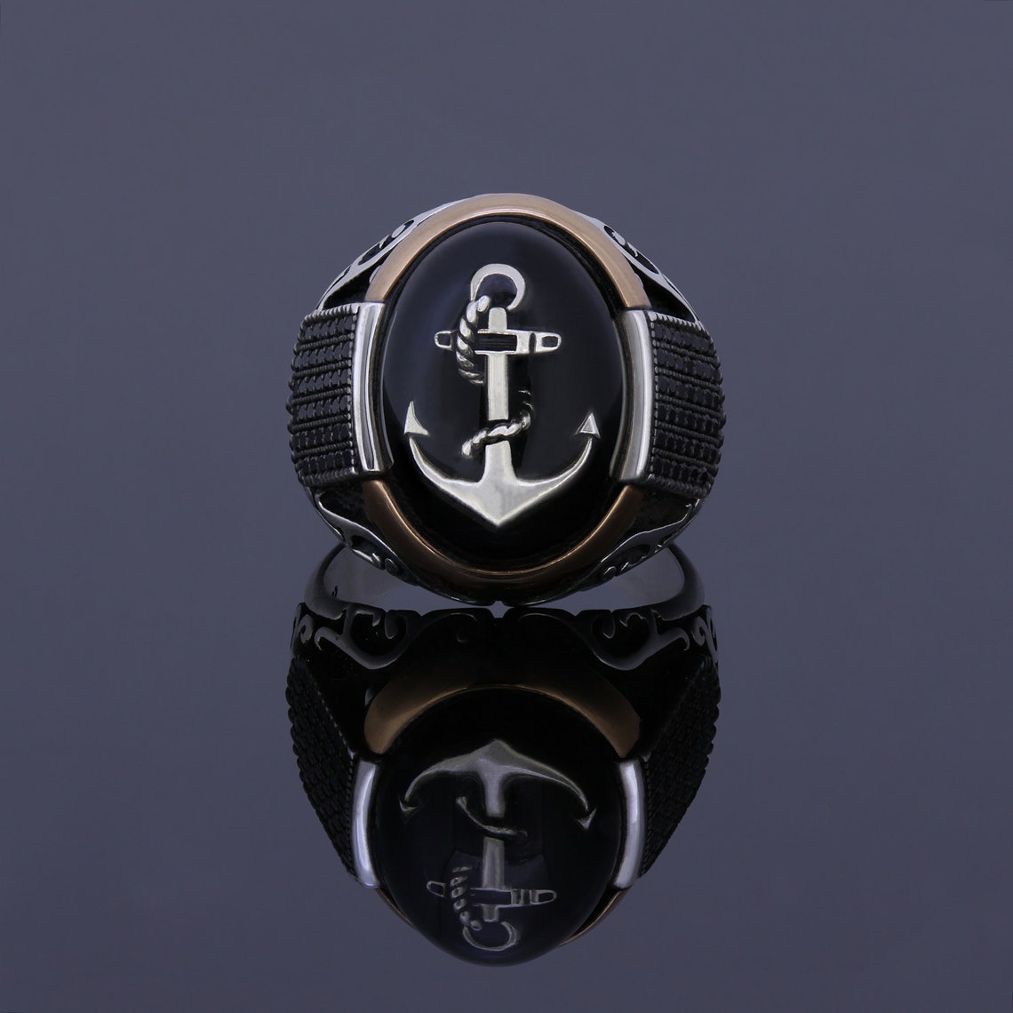 Antique Men Anchor Ring Vintage Mariner Ring Sailor Rings for - Etsy