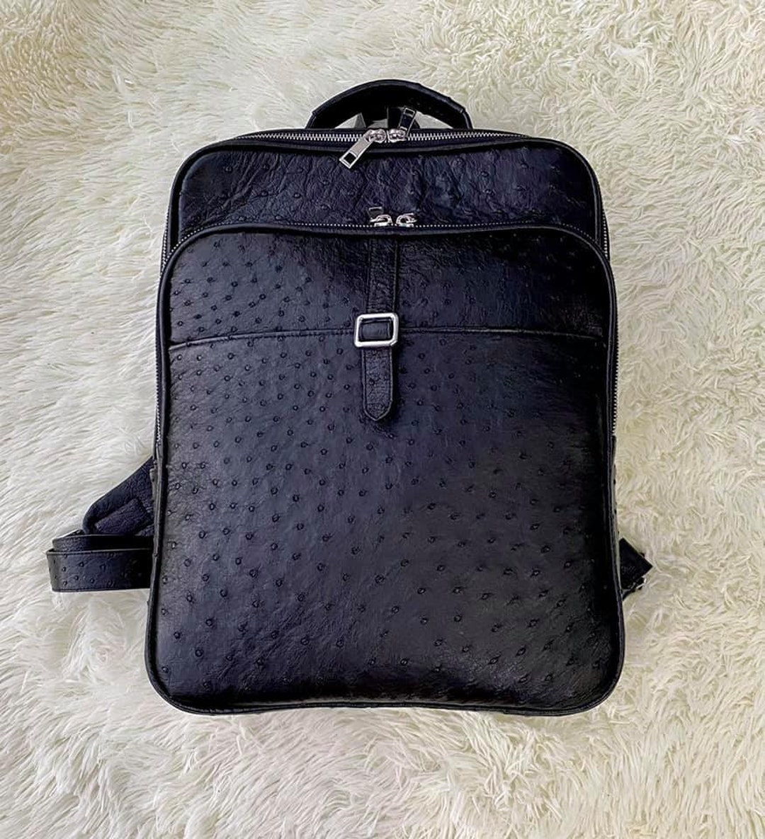 Handcrafted Belly Skin Leather Backpack Shoulder Bag Travel Bag - Etsy