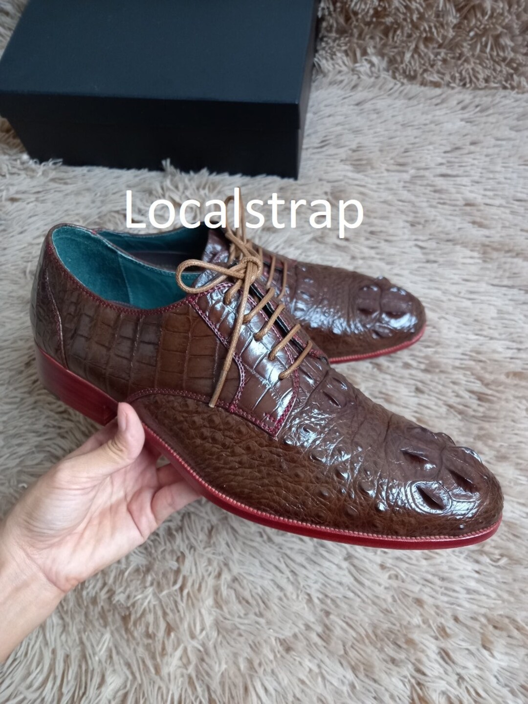 Handcrafted Hornback Brown Leather Men's Shoe Available for Any Sizes ...