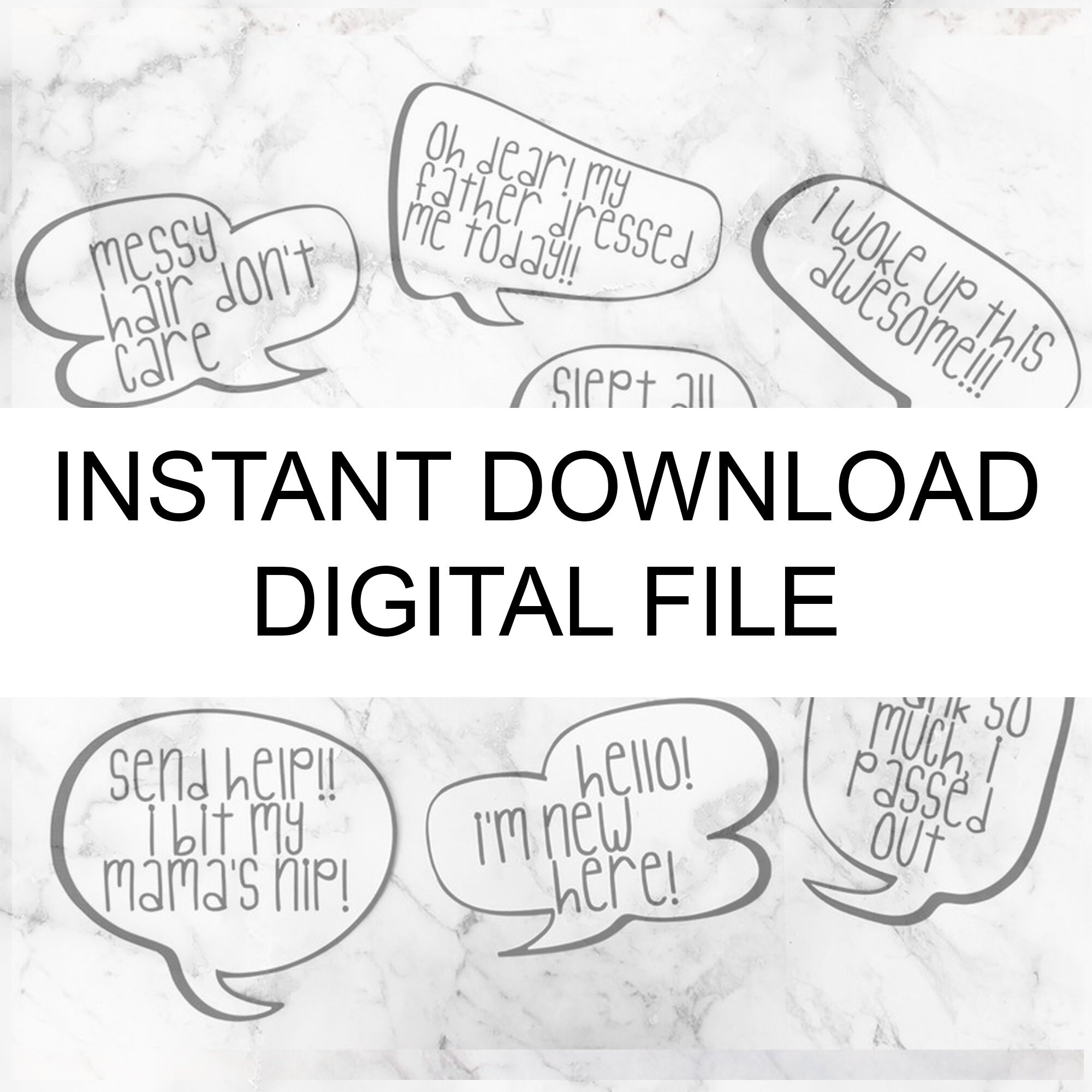 Funny Milestone Speech Bubbles - Black and White - Baby Milestones ...