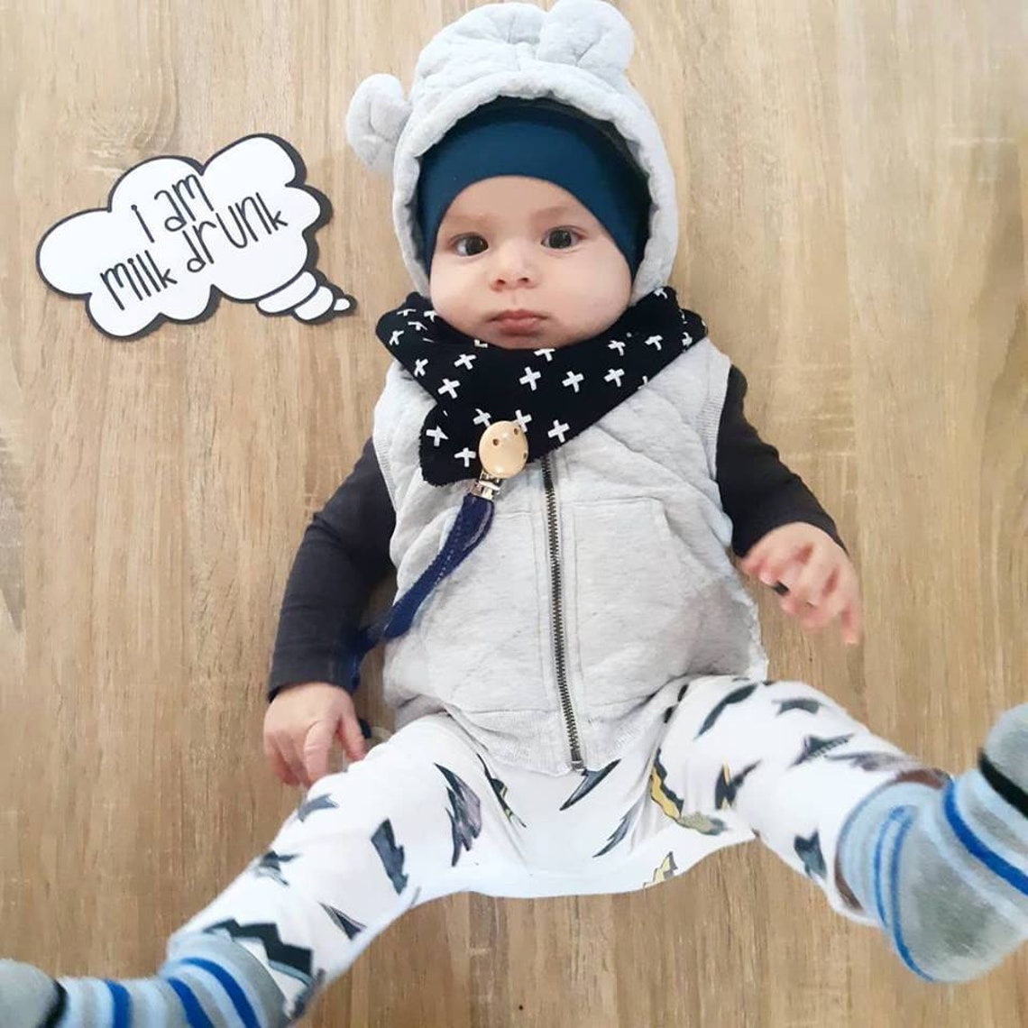 Funny Milestone Speech Bubbles Black and White Baby | Etsy