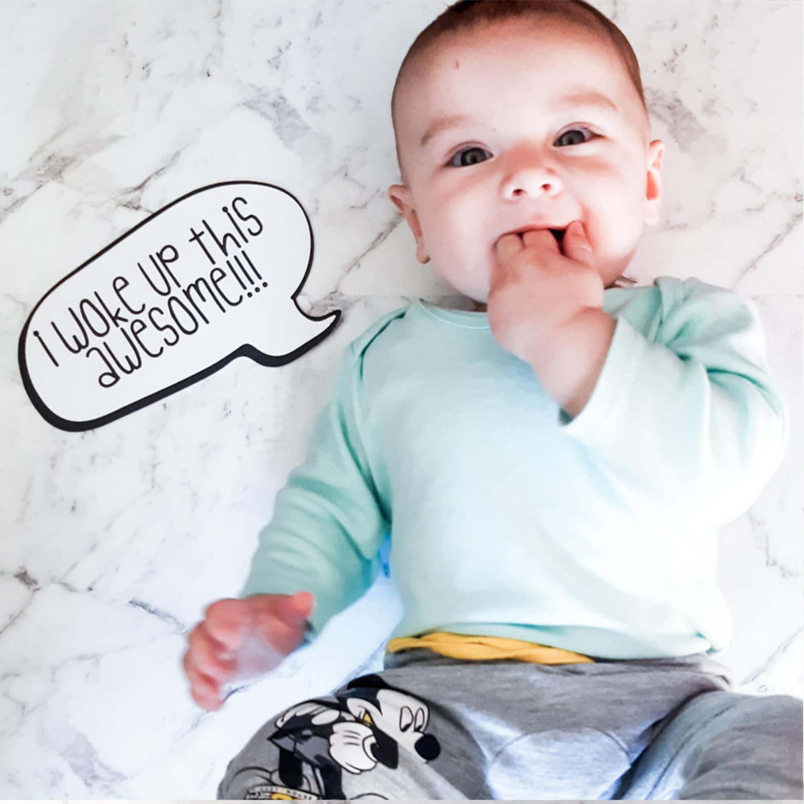 Funny Milestone Speech Bubbles - Black and White - Baby Milestones ...