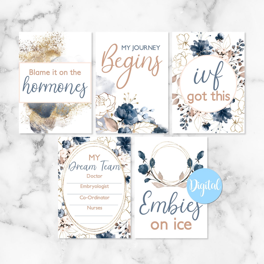 Set of 40 Digital IVF Cards for Single Parents - Size 4x6 Inch - Galaxy ...