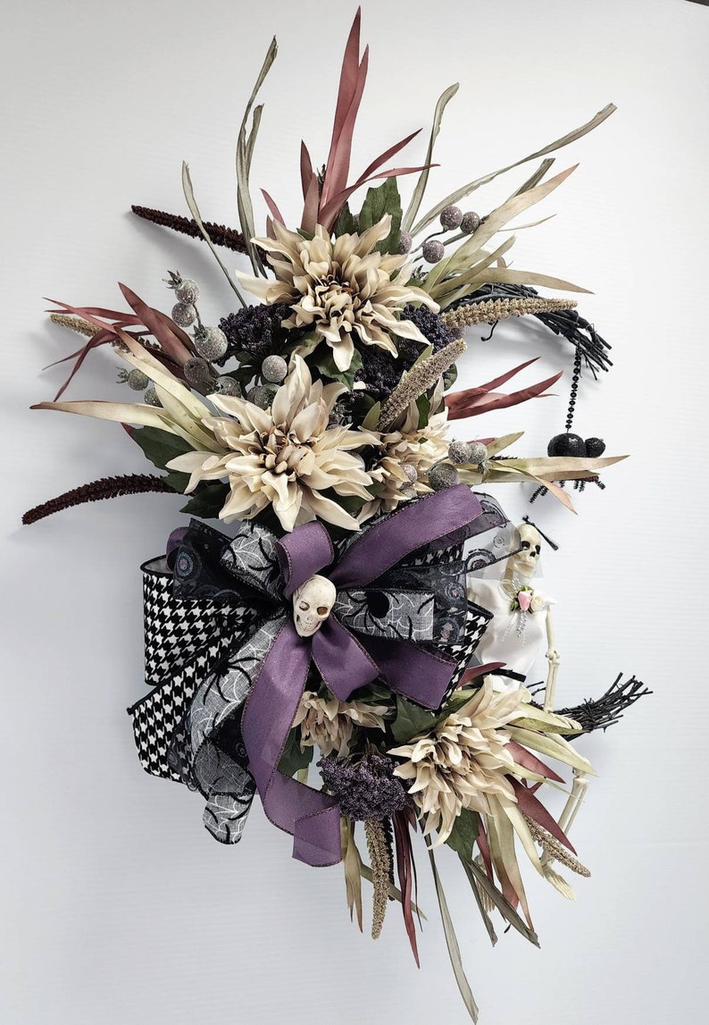 Halloween Wreath, Halloween Decor, Gothic Moon, Halloween Grapevine ...
