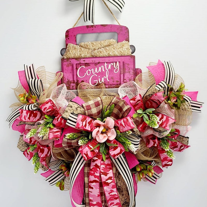 Country Girl Wreath - Etsy