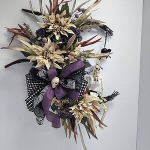 Halloween Wreath, Halloween Decor, Gothic Moon, Halloween Grapevine ...