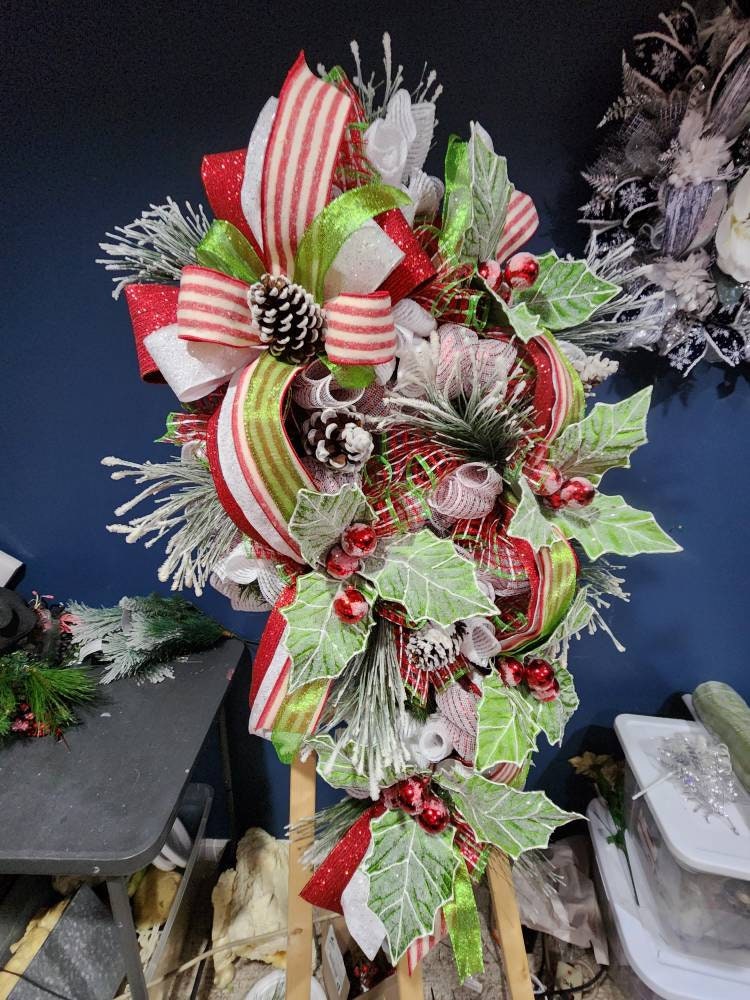 Christmas Wreath, Poinsettia Wreath, Christmas, Ac Inspired Wreaths ...