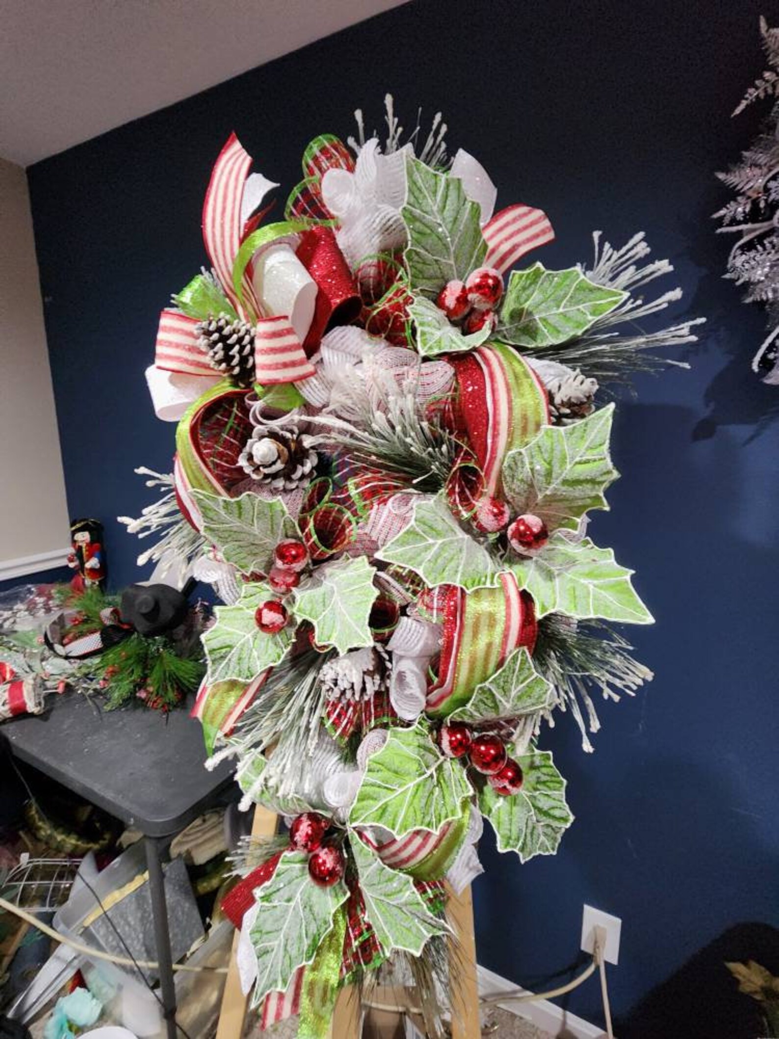 Christmas Wreath, Poinsettia Wreath, Christmas, Ac Inspired Wreaths ...