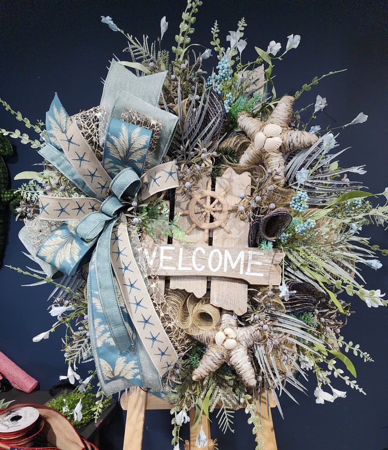 Beach, Coastal, Spring Wreath, Everyday Wreath, Beach Wreath, Summer ...