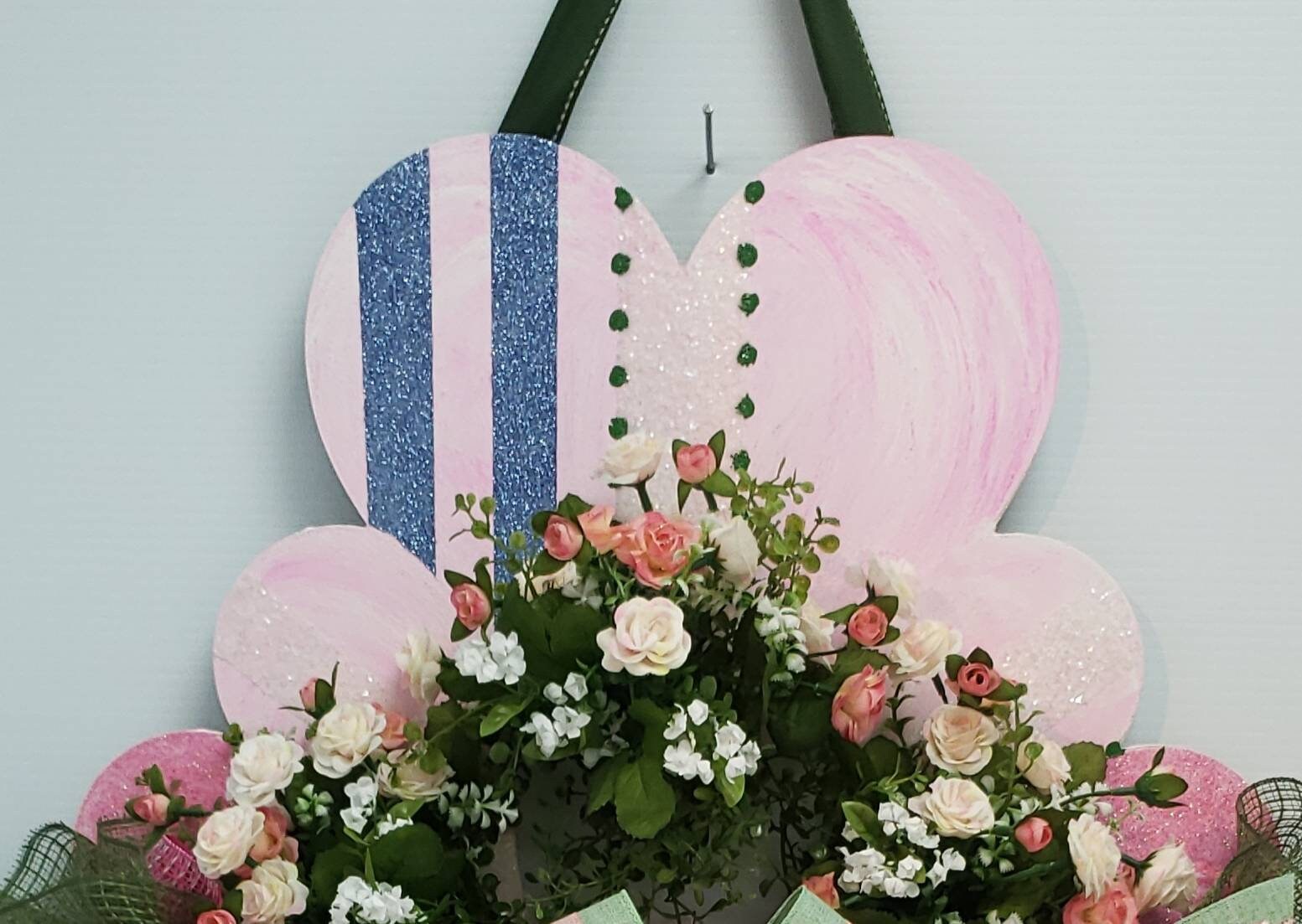 Heart Rail Spring Heart Rail Floral Heart Rail - Etsy