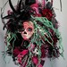 Halloween, Spider Lady, Mannequin Head Wreath, Pink Spider Lady, Home ...