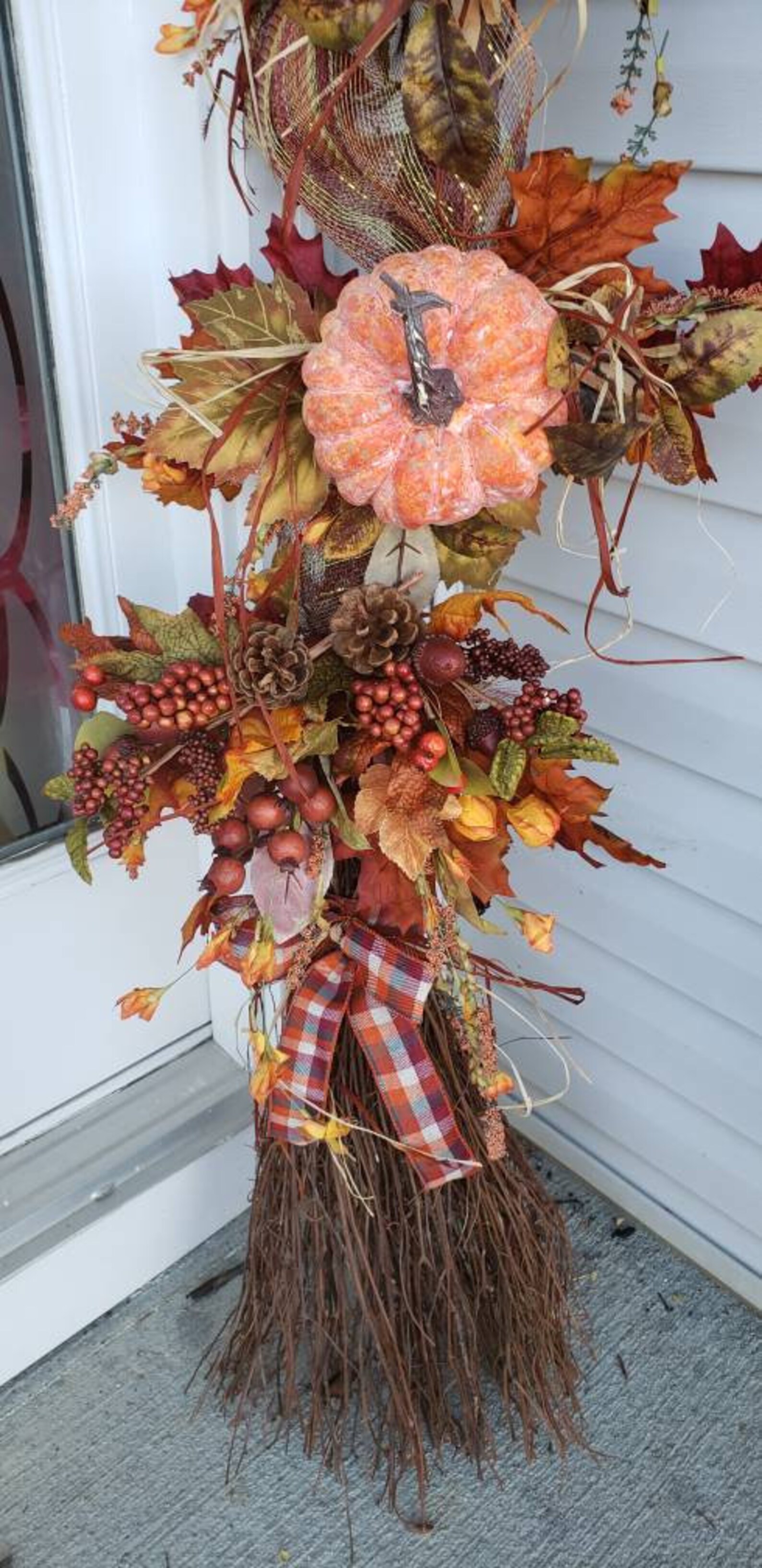 Fall Grapevine Broom Fall Decor Fall Floral Fall Grapevine - Etsy