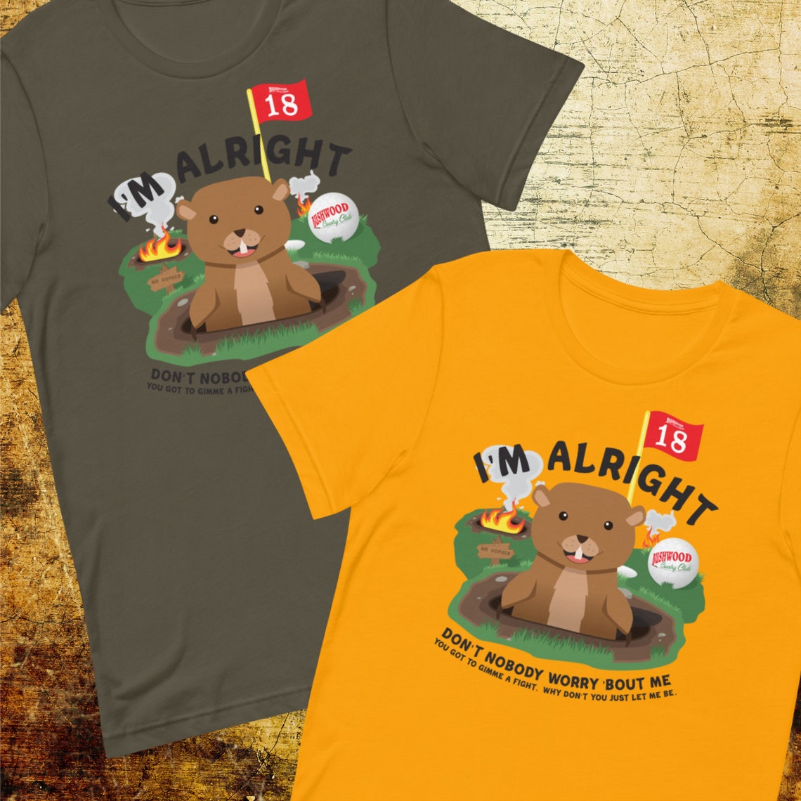 Graphic Tee | Caddyshack 'dancing Gopher' (custom Design): Inspired by ...