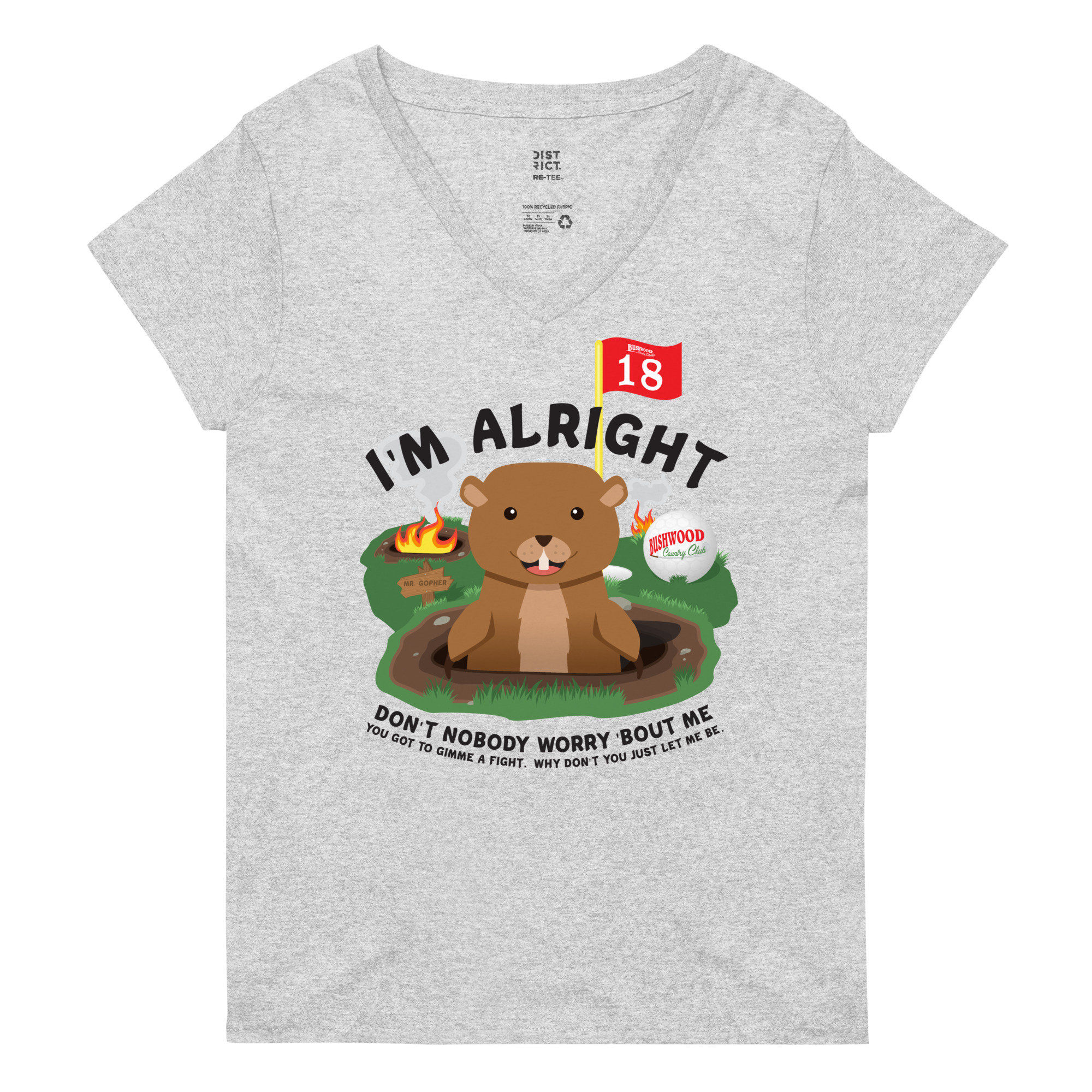 Graphic V-neck | Caddyshack 'dancing Gopher' (custom Design): Inspired ...