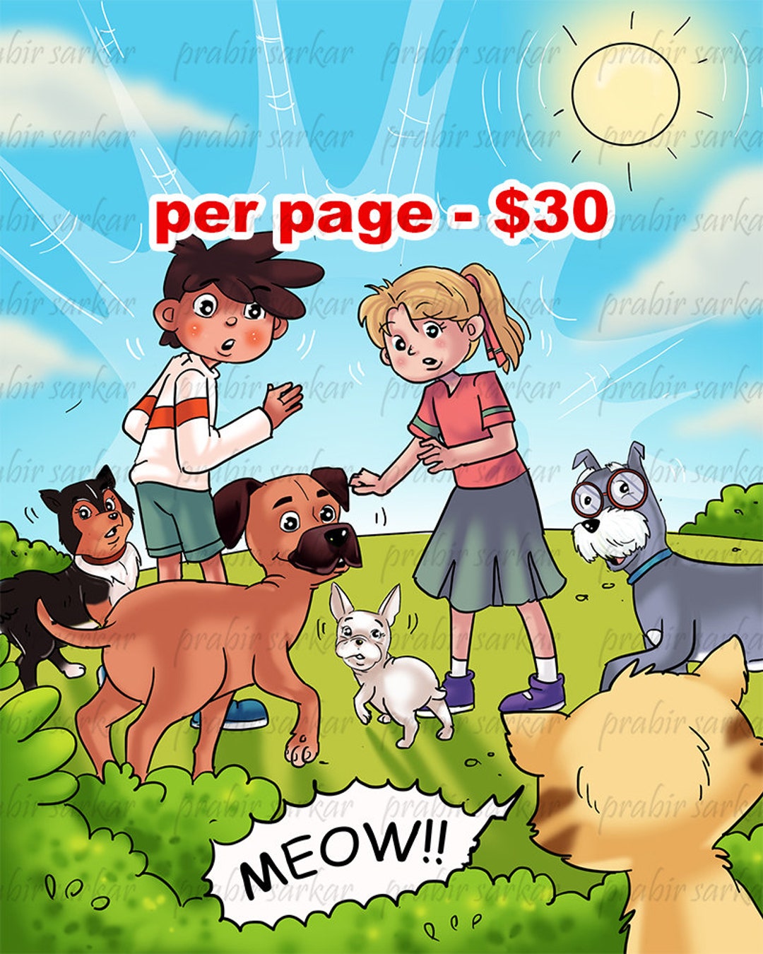 Custom Cartoon Style Children Book Illustration - Etsy