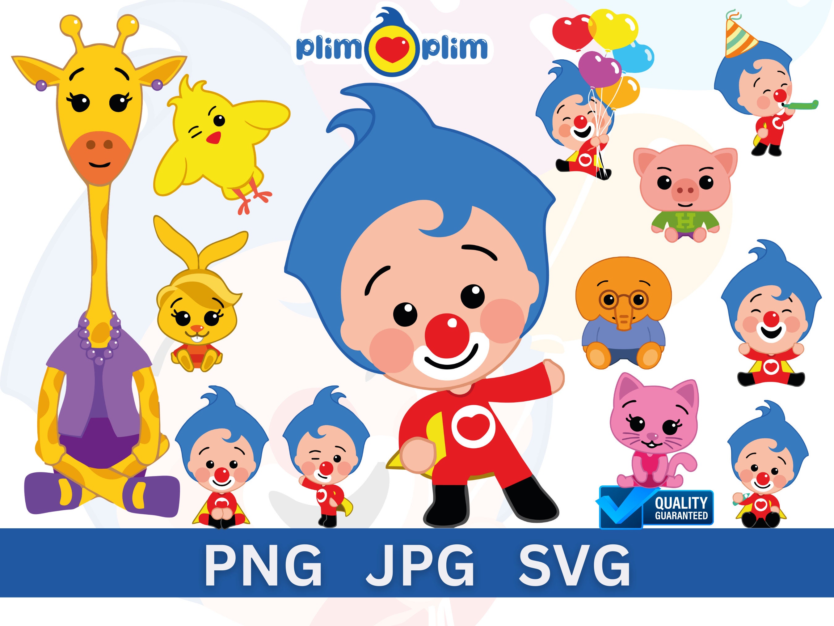 Plim Plim Svg Files for Cricut Plim Plim and Friends Png - Etsy Hong Kong