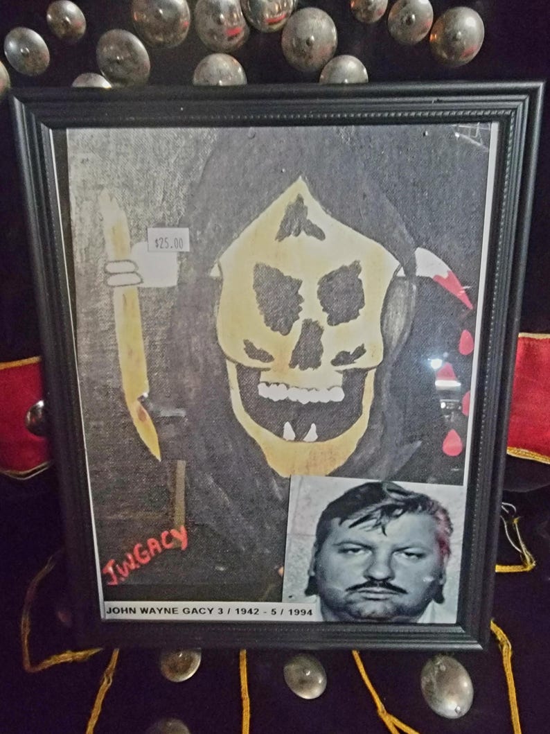 1 Framed Serial Killer John Wayne Gacy Collection Oddities Taxidermy ...