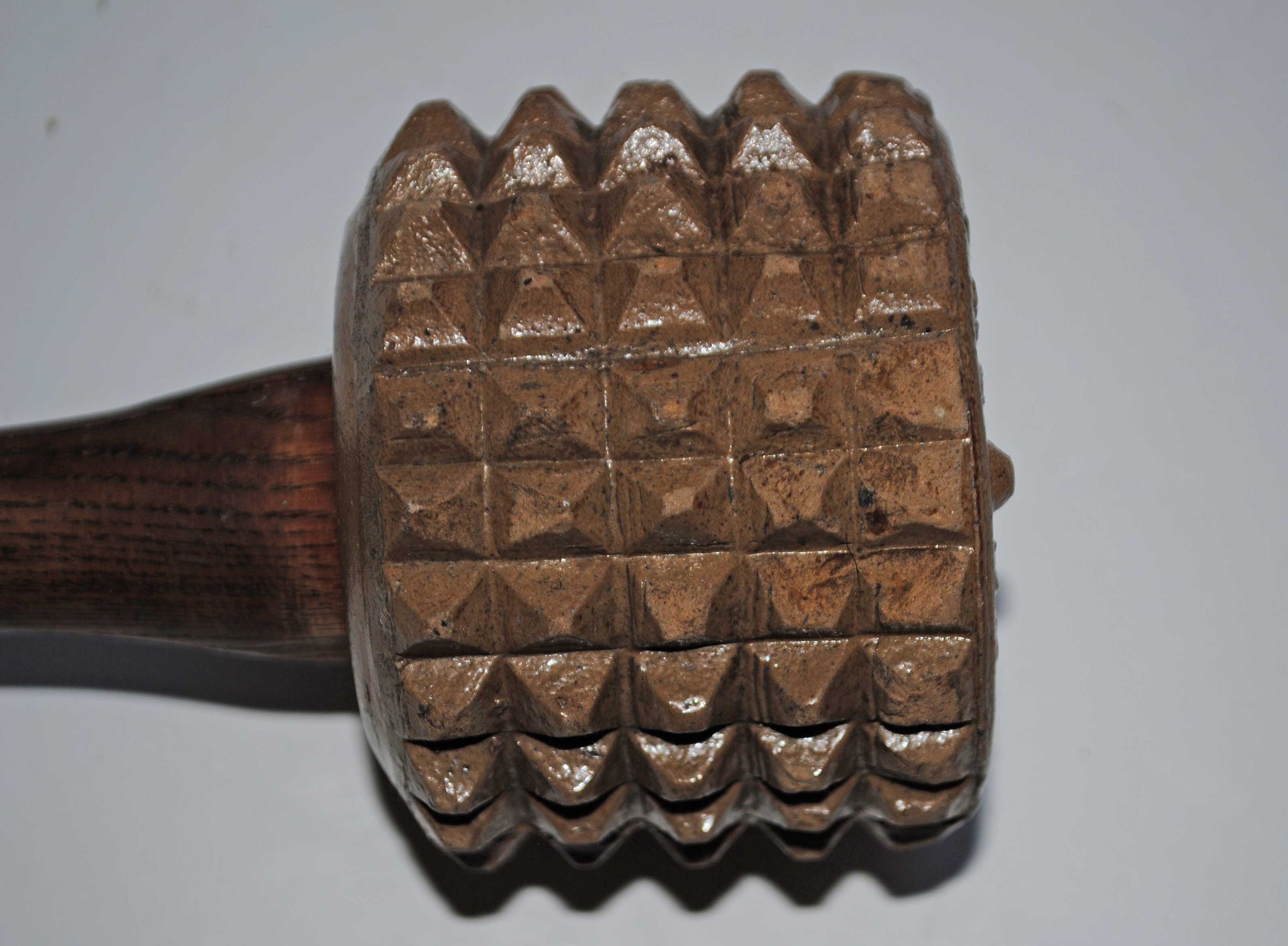 Antique Yellow Ware Stoneware Mallet Meat Tenderizer Pat. Dec 25, 1877 ...