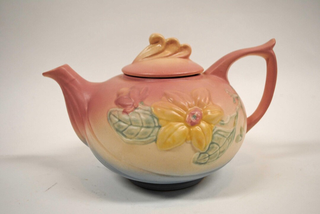 Vintage Hull Art Teapot No. 23 - 6 1/2 Magnolia U.S.A. Pottery With Lid ...