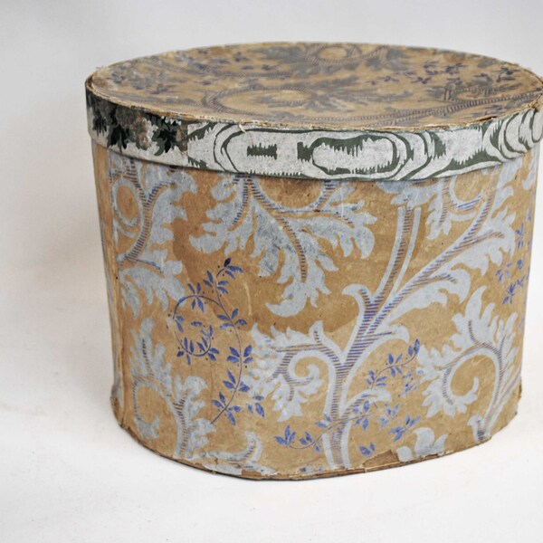 Vintage Wallpaper Hat Box - Etsy