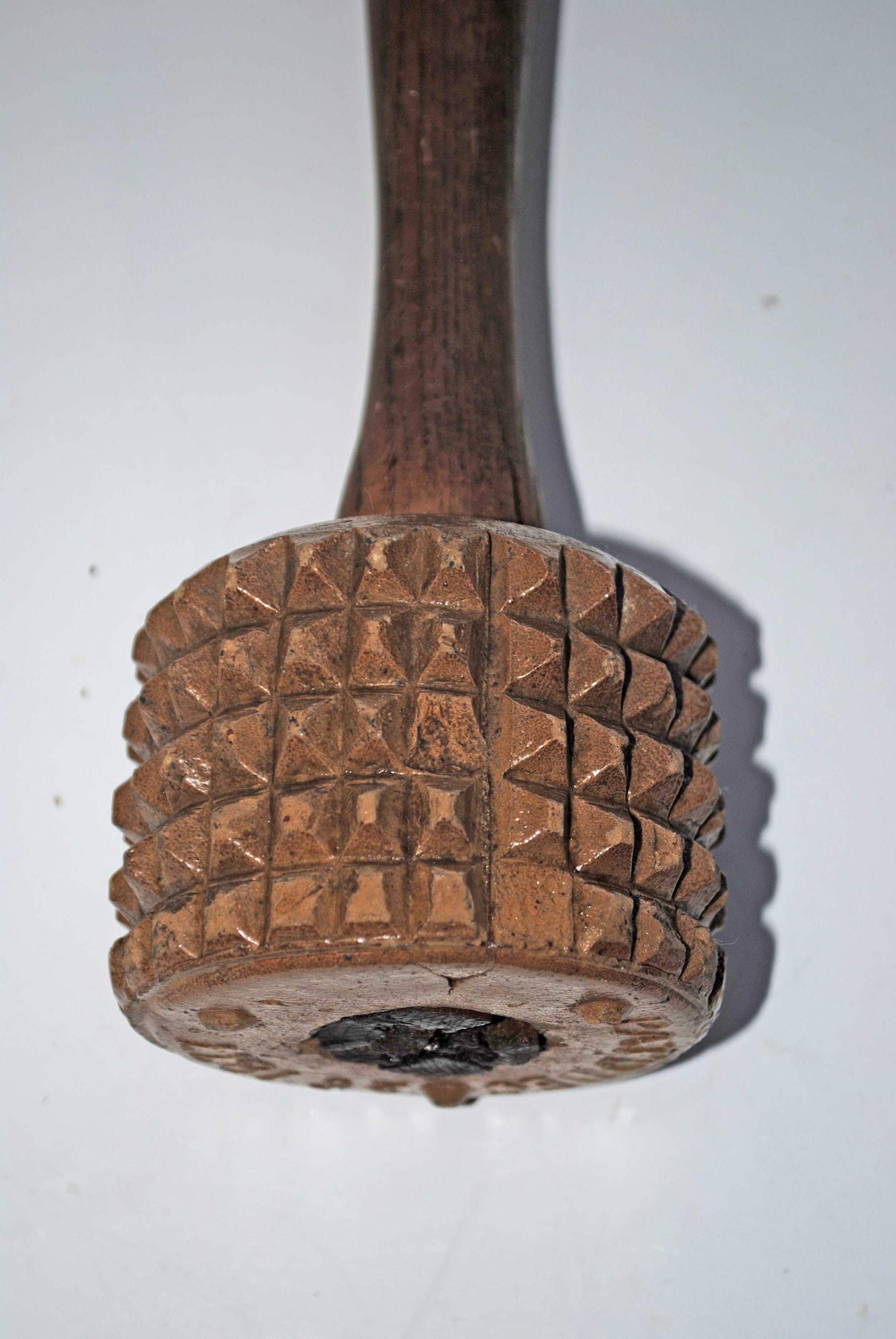 Antique Yellow Ware Stoneware Mallet Meat Tenderizer Pat. Dec 25, 1877 ...