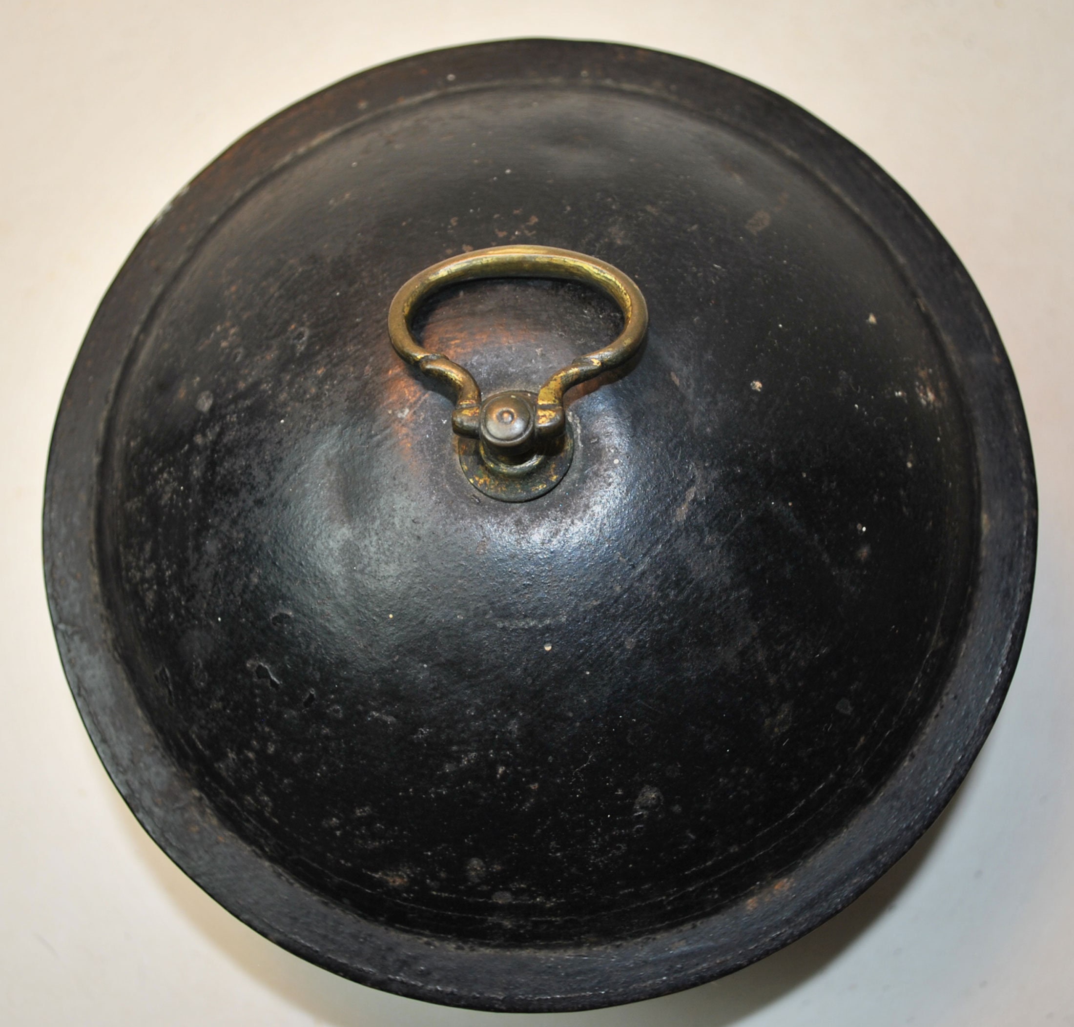 Antique 1800’s Black Tin Round Spice Box With Seven Original Divider ...
