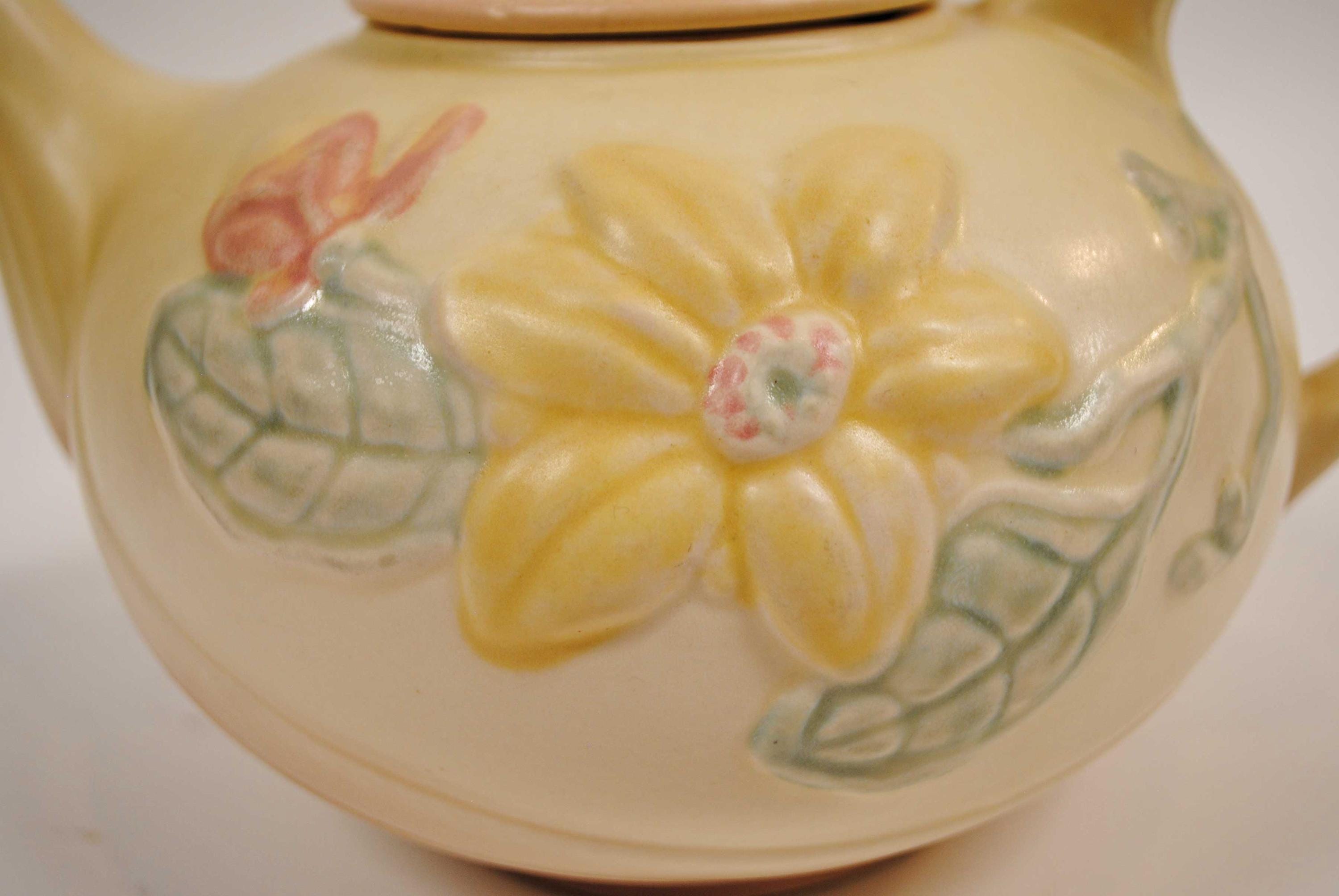 Vintage Hull Art Teapot No. 23 6 1/2 Magnolia U.S.A. Pottery With Lid ...