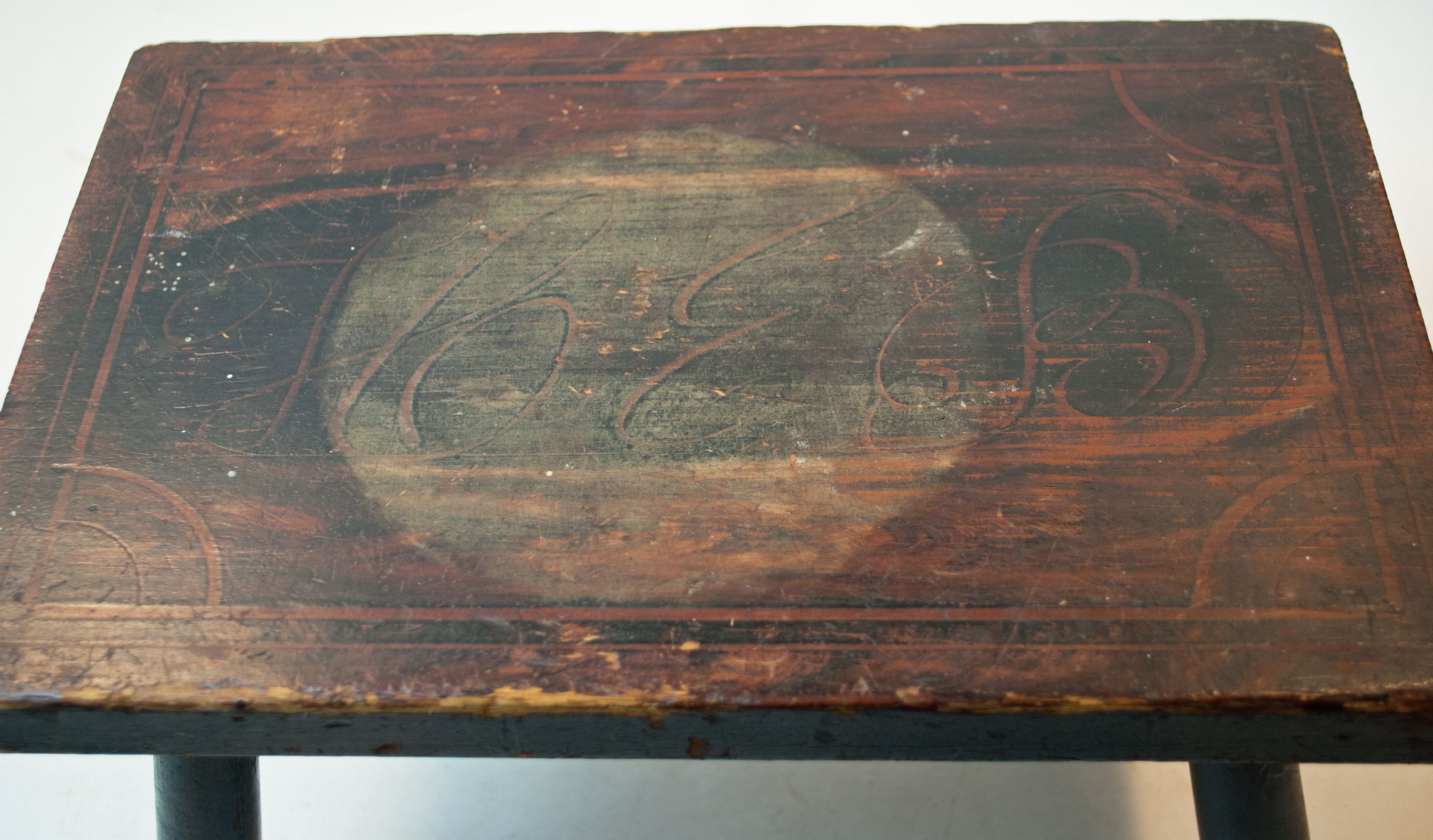 Antique 1809 Painted Grained Step Foot Stool Farm Milking - Etsy