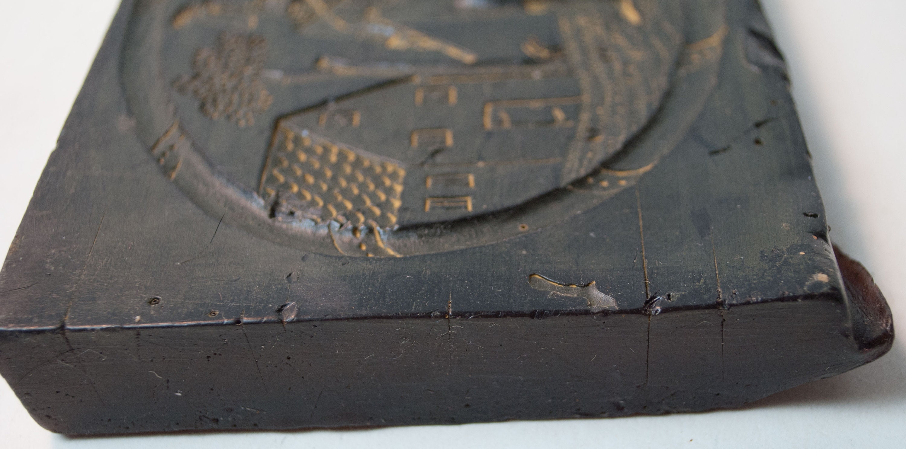 Antique German Springerle Wax Mold, Black Wax Colonial Men Scene ...