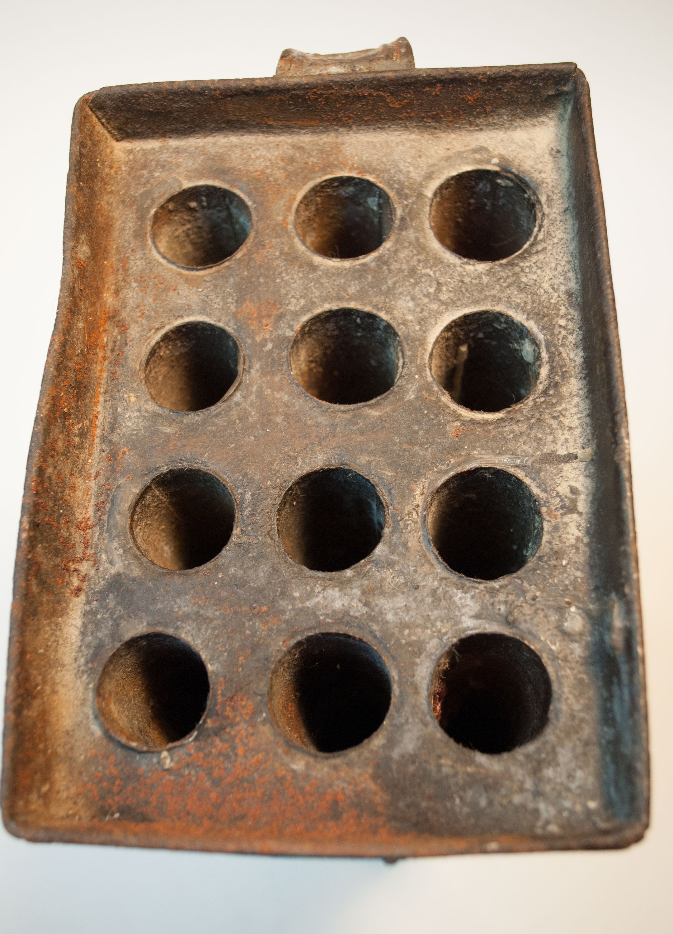 Antique Tin Candle Mold - 12 Hole Tin Taper Candle Making Form - Rustic ...