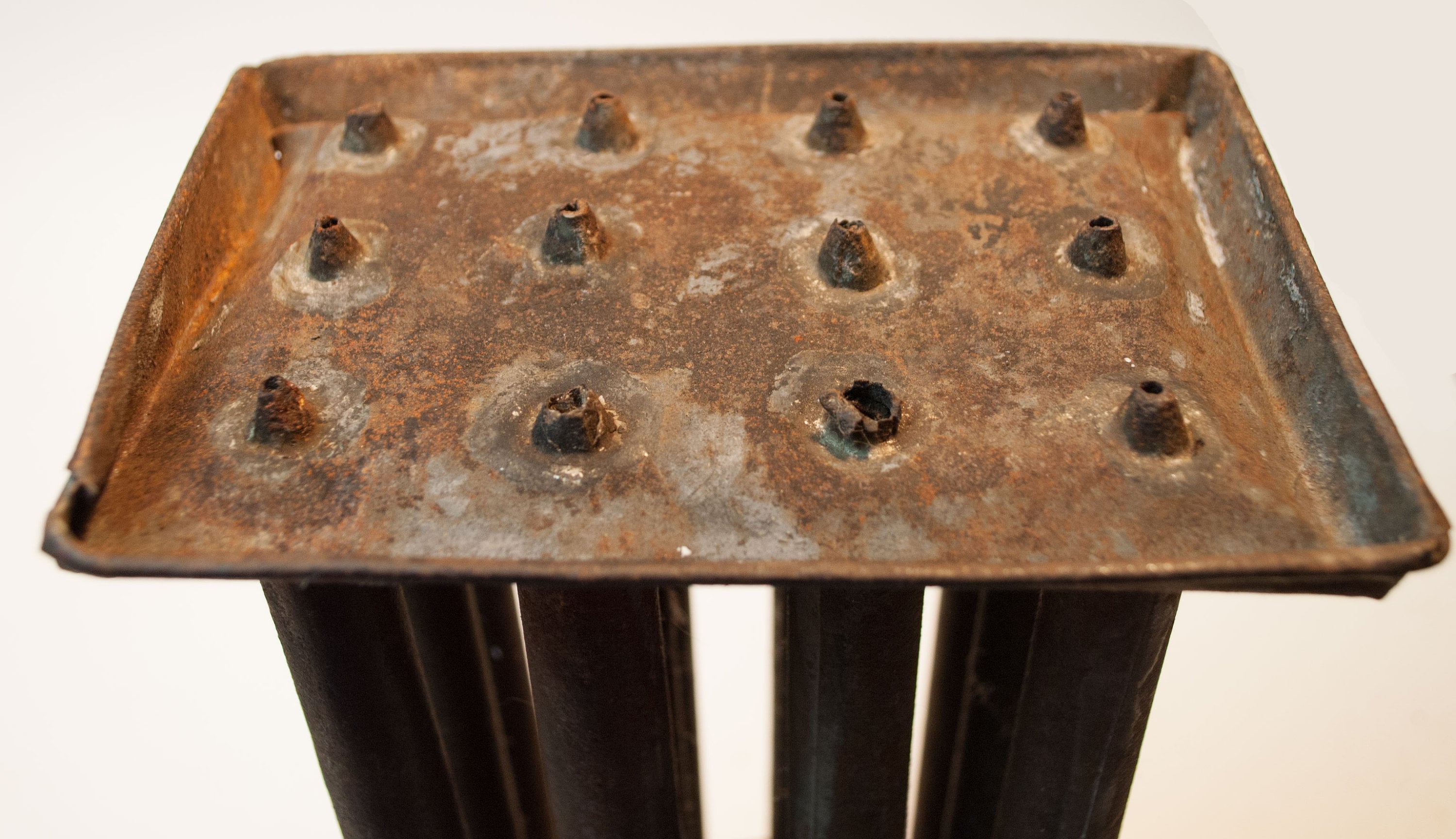 Antique Tin Candle Mold - 12 Hole Tin Taper Candle Making Form - Rustic ...
